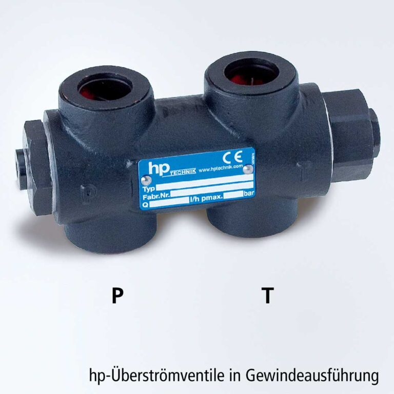Overflow valves with thread connection - hp-TECHNIK